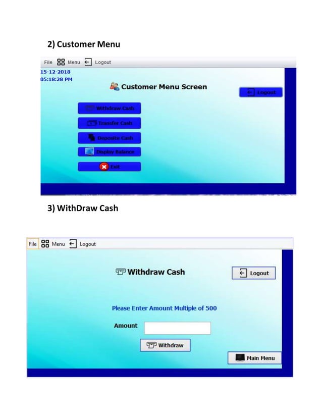 Project Atm Project Java Atm Project Pdf