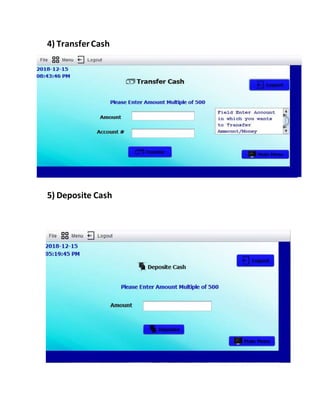 Project,ATM Project,Java Atm Project | DOCX