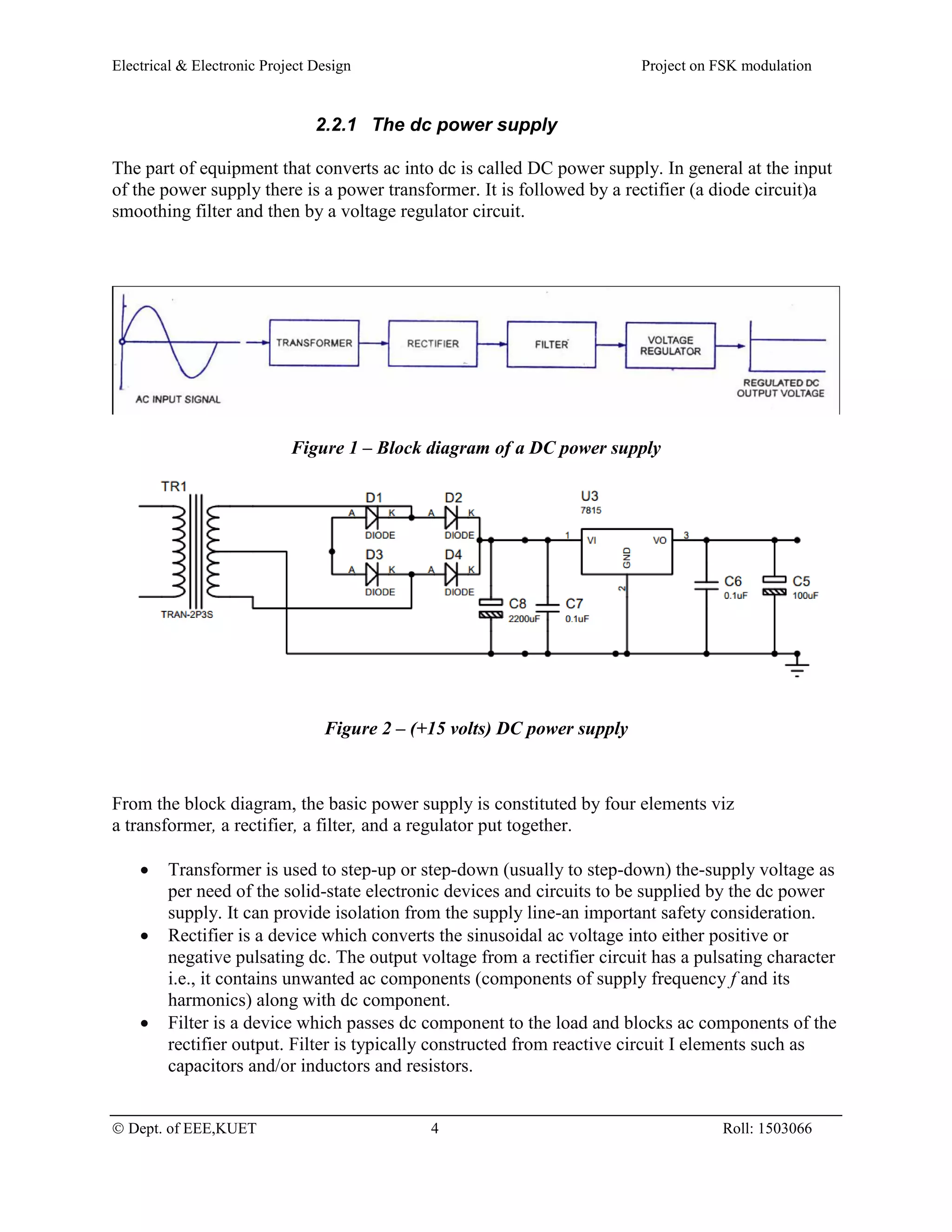 Frequency Shit Keying(FSK) modulation project report | PDF