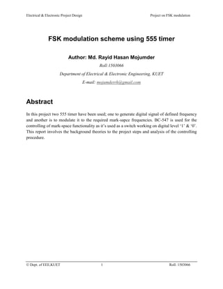 Frequency Shit Keying(FSK) modulation project report | PDF