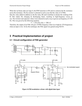 Frequency Shit Keying(FSK) modulation project report | PDF | Digital Audio | Computer Software ...