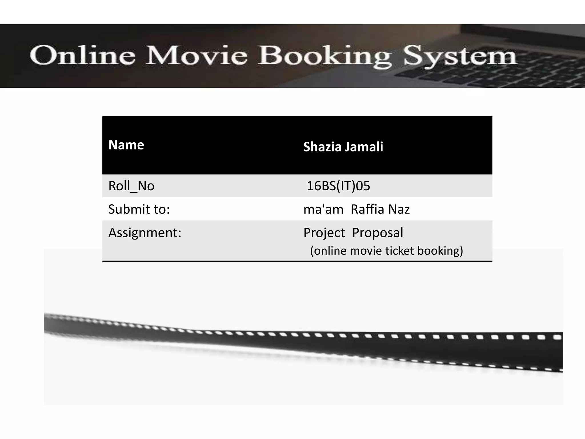 Online Movie ticket booking Project | PPTX