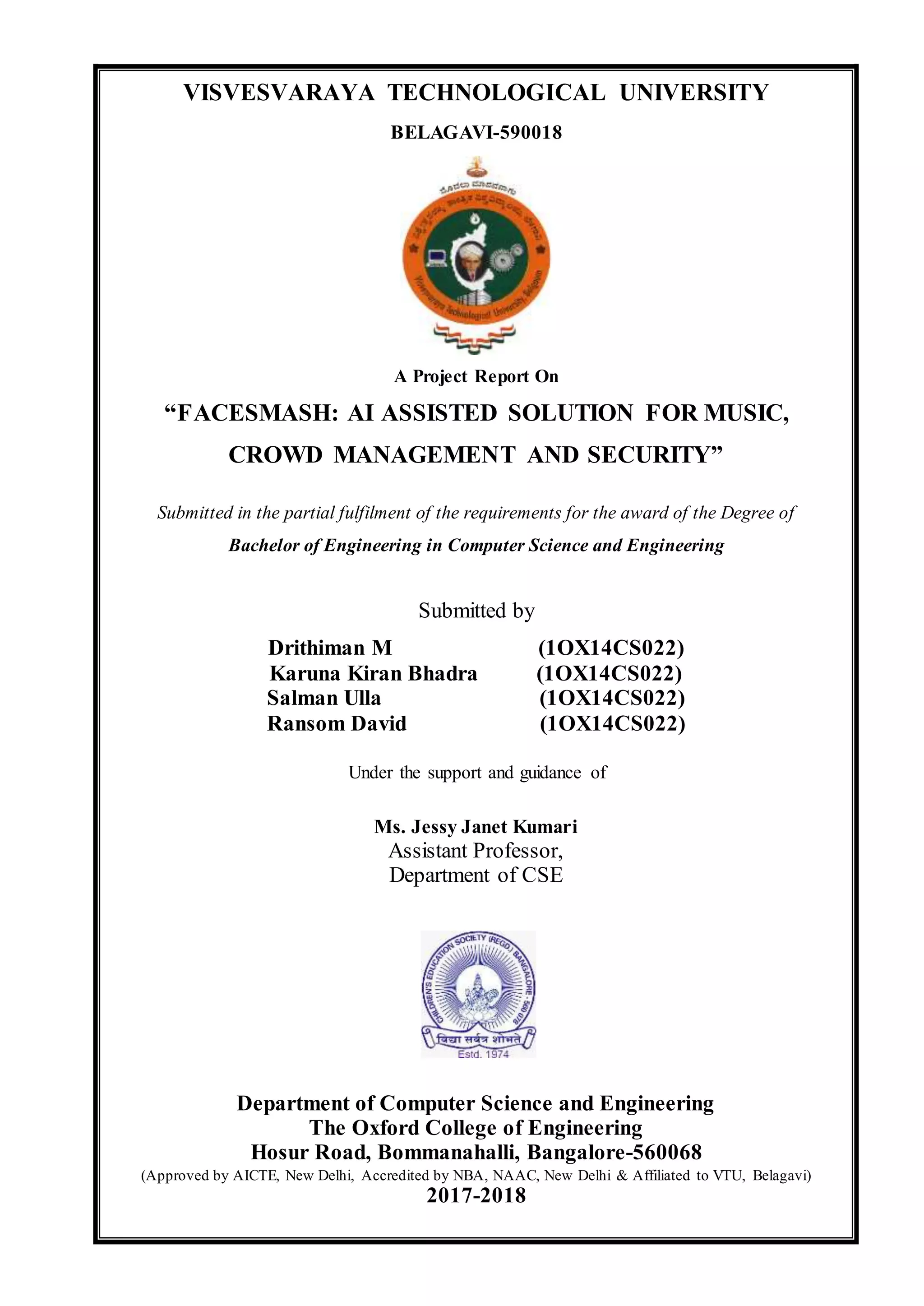 VTU final year project report | DOCX