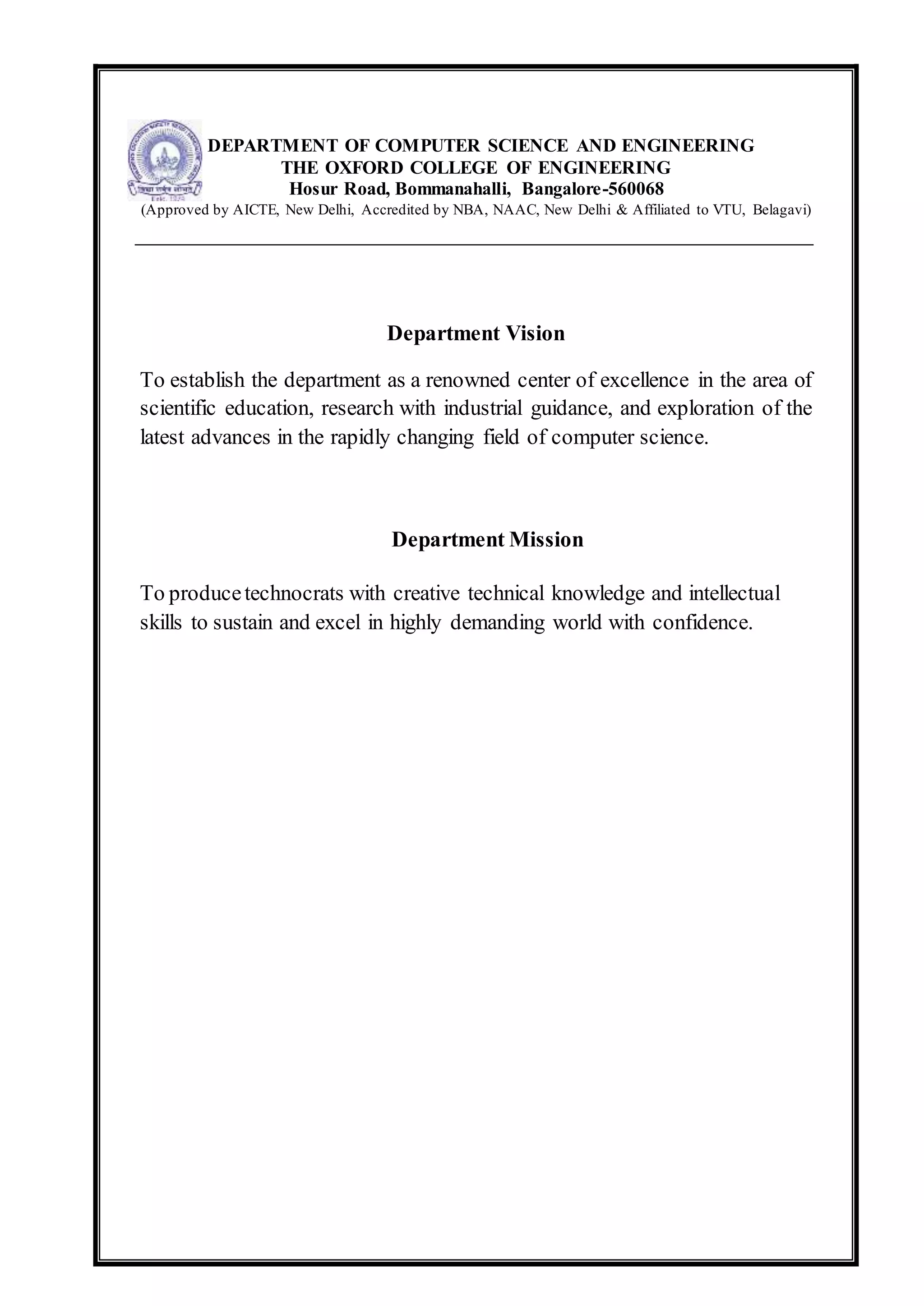 VTU final year project report | DOCX