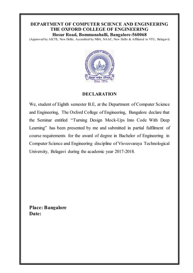 VTU final year project report | DOCX