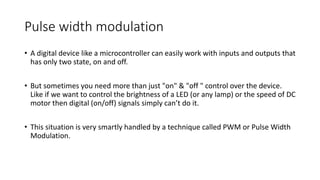 Speed control of D.C motor using Pusle width modulation | PPTX