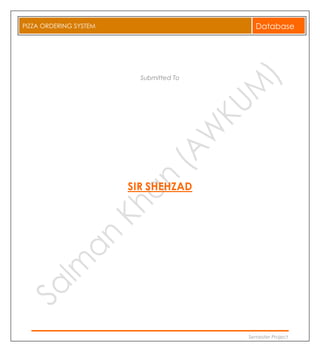 Pizza Ordering System | PDF