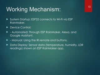 OFFICE AUTOMATION USING ESP 32 AND ESPRAINMAKER | PPT