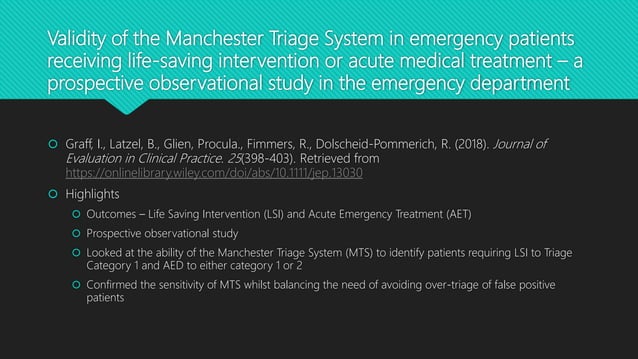 Emergency Department Triage and Digital Health | PPT