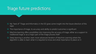 Emergency Department Triage and Digital Health | PPT