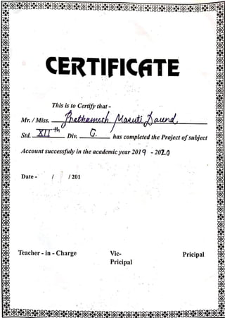 Accounts Project | PDF