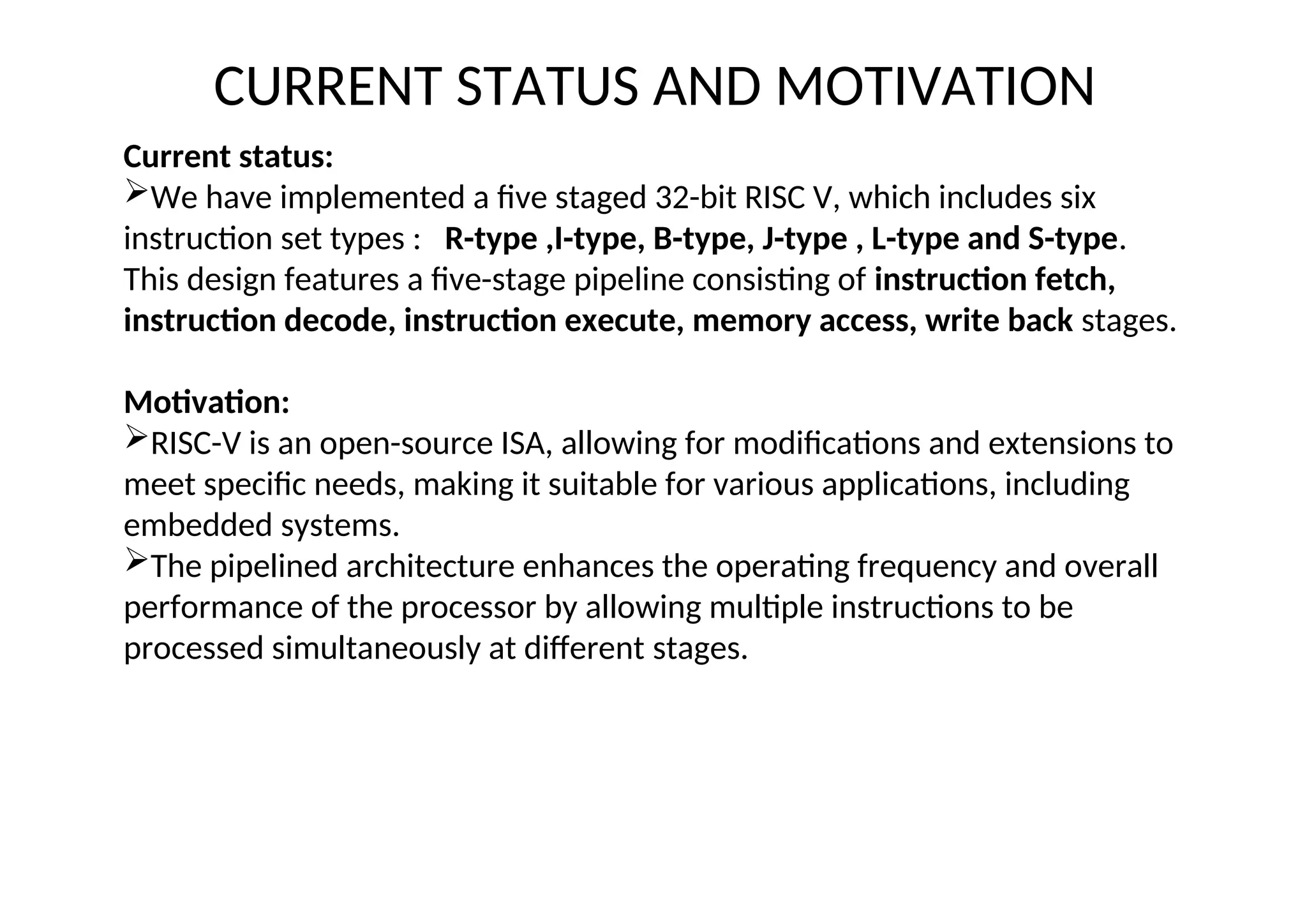 Design And Implementation Of Five Stage Pipelined Risc V Processor Using Verilog Ppt