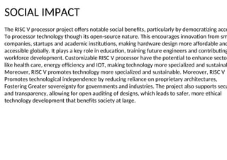 Design and implementation of five stage pipelined RISC-V processor using Verilog | PPT ...