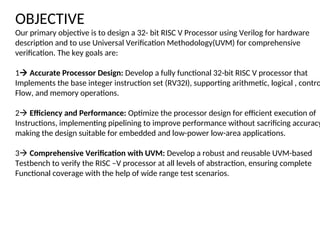 Design and implementation of five stage pipelined RISC-V processor using Verilog | PPT ...