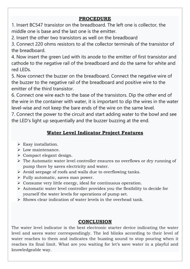 Water Level Indicator.pdf | Chemistry | Science