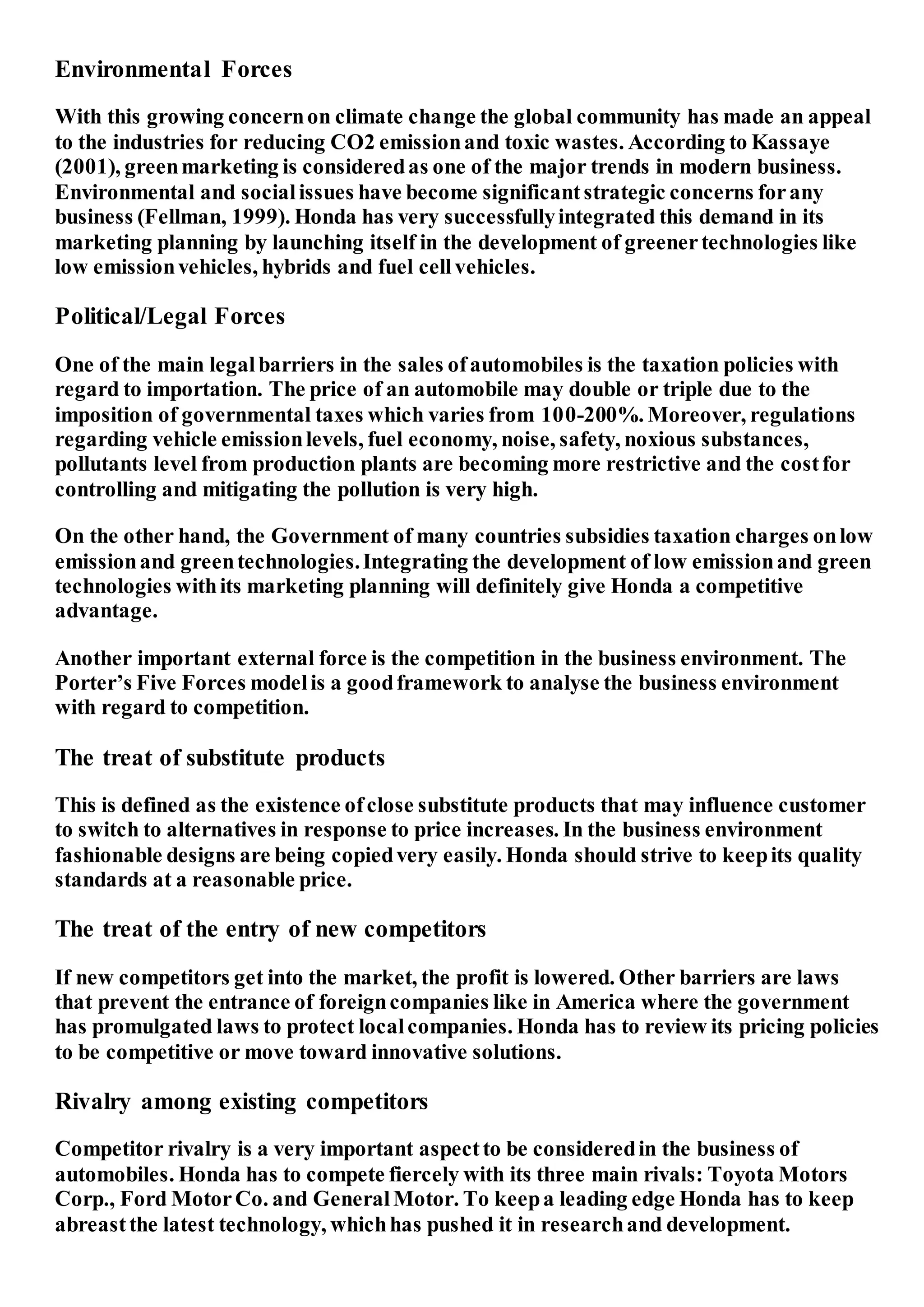 Project .honda 2 | DOCX | Automotive Industry | Industries