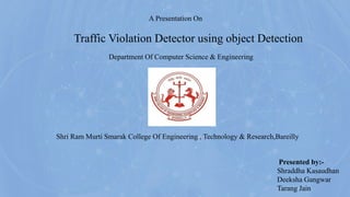 Traffic Violations Detector using object detection -part2 | PPTX