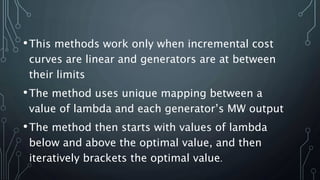 A presentation on economic load dispatch | PPTX