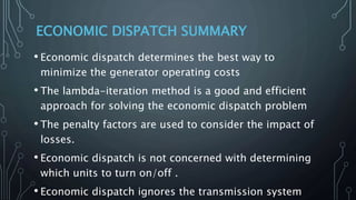 A presentation on economic load dispatch | PPTX