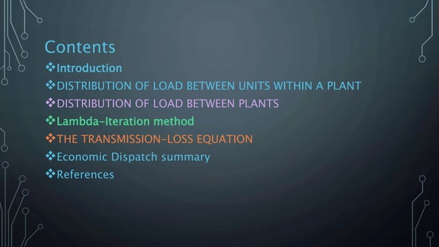 A presentation on economic load dispatch | PPTX | Power and Energy ...