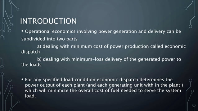 A presentation on economic load dispatch | PPTX | Power and Energy Industry | Industries