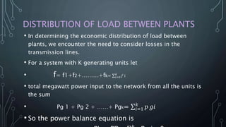 A presentation on economic load dispatch | PPTX