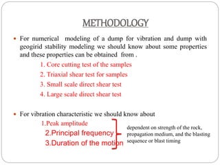 mine dump on seismic load and introduction of geogrid preview | PPT