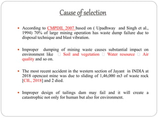 mine dump on seismic load and introduction of geogrid preview | PPT