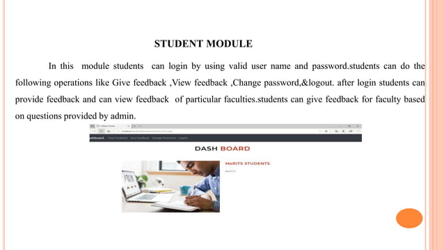 ONLINE STUDENT FEEDBACK SYSTEM | PPTX