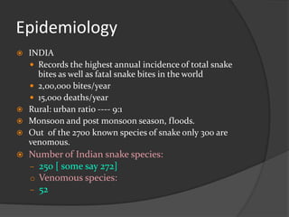 Project on snake bite | PPTX
