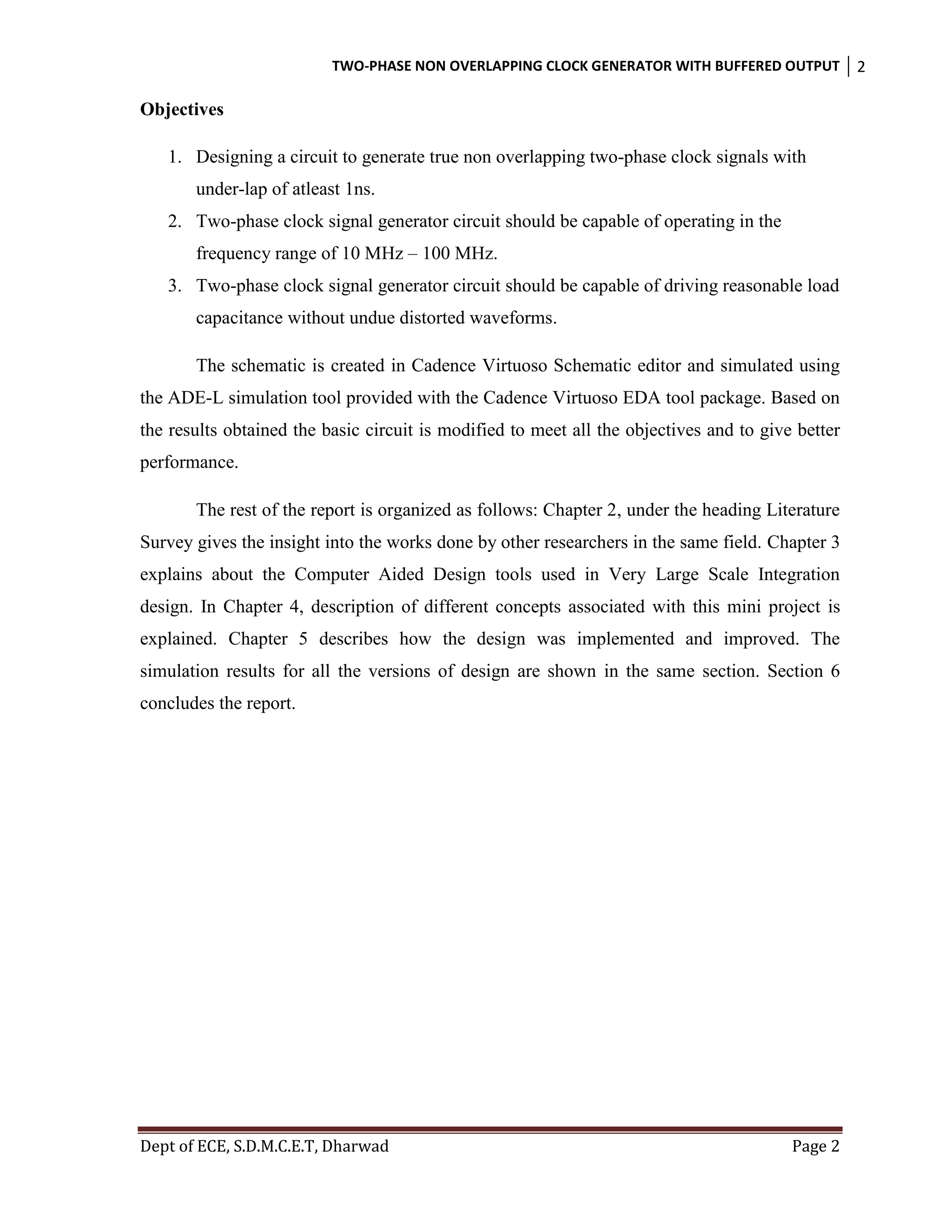 Design of -- Two phase non overlapping low frequency clock generator ...