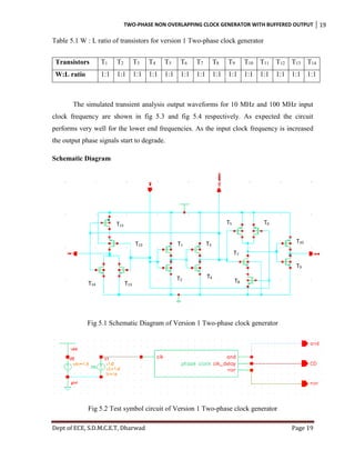 Design of -- Two phase non overlapping low frequency clock generator using Cadence Virtuoso EDA ...