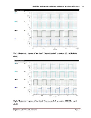 Design of -- Two phase non overlapping low frequency clock generator using Cadence Virtuoso EDA ...