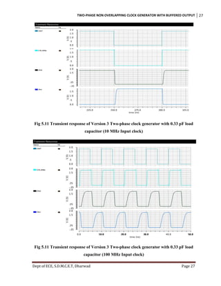 Design of -- Two phase non overlapping low frequency clock generator using Cadence Virtuoso EDA ...