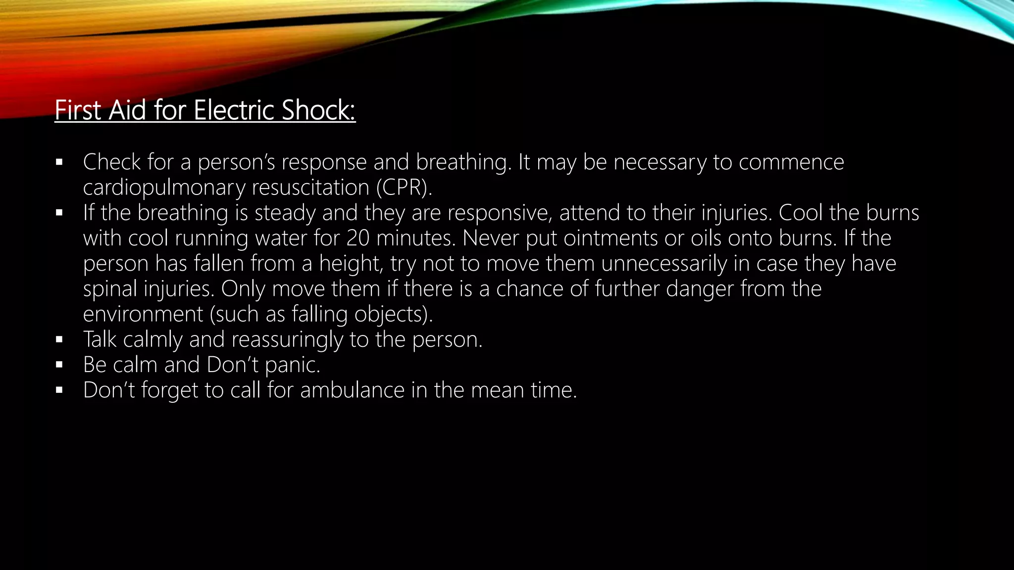 FIRST AID TREATMENTFOR HEART ATTACK & ELECTRIC SHOCK | PPTX