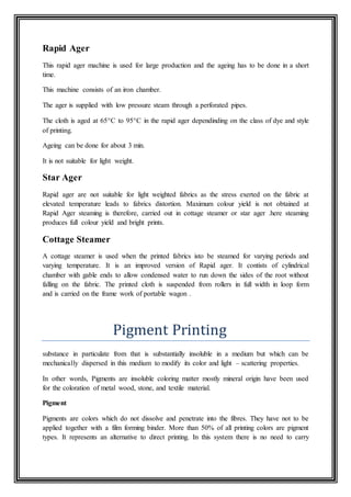 Project: Studies On Textile Printing on Cotton Fabric with Various ...
