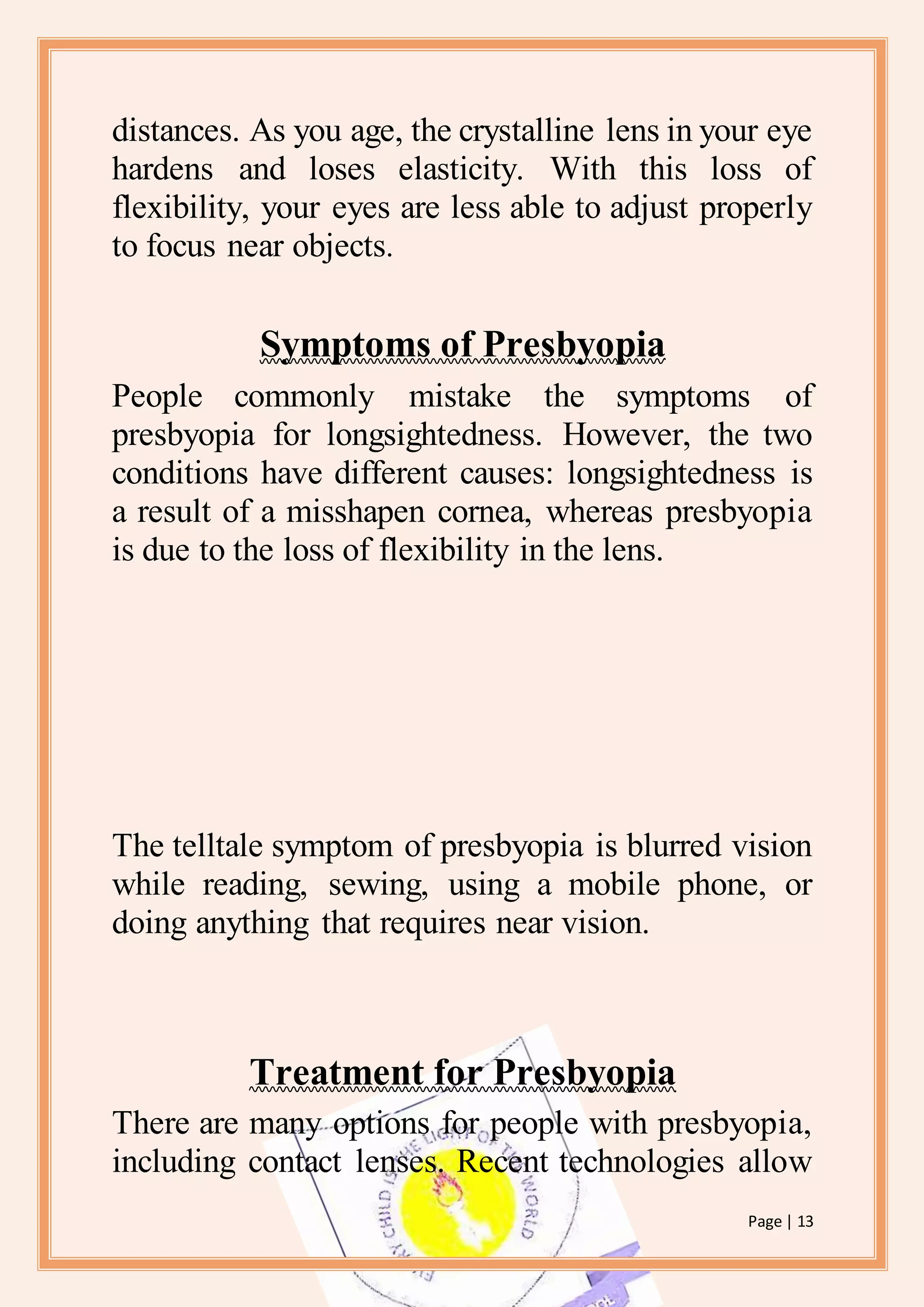 Biology Investigatory Project on Eye Diseases (class 12th) | DOCX