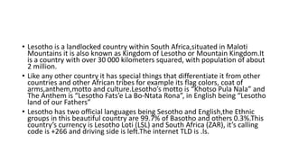 History of Lesotho | PPTX