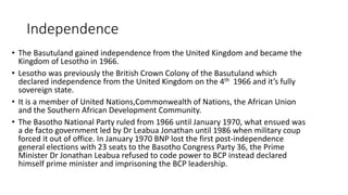 History of Lesotho | PPTX