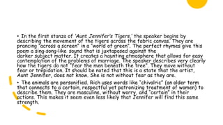 Aunt Jennifer's Tigers | PDF