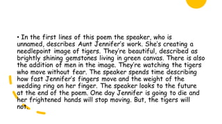 Aunt Jennifer's Tigers | PDF