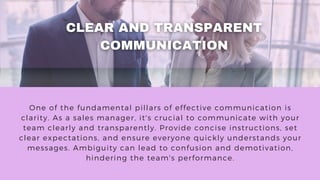Harnessing the Power of Communication: Motivating and Influencing Sales Teams as a Successful ...