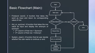 Antonym synonym dictionary using c.pptx