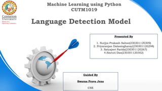 Language detection model presentations. Machine learning | PPTX