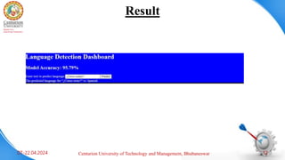 Language detection model presentations. Machine learning | PPTX