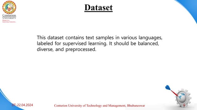 Language detection model presentations. Machine learning | PPTX