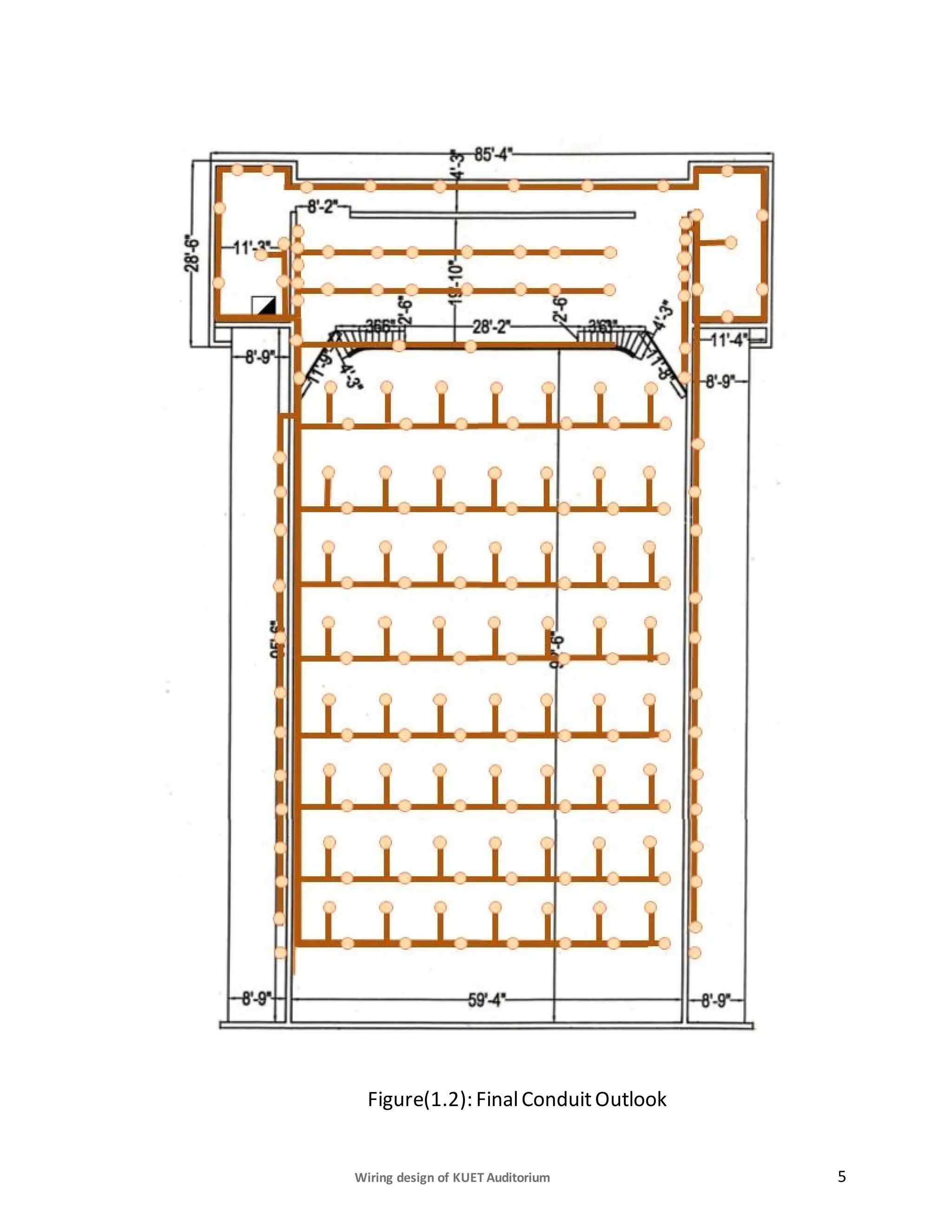 Wiring Design of KUET Auditorium Building | PDF