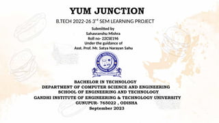 Project Yum Junction Recipe Finder Website | PPTX