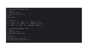 Python programming and sql tables with queries | PDF