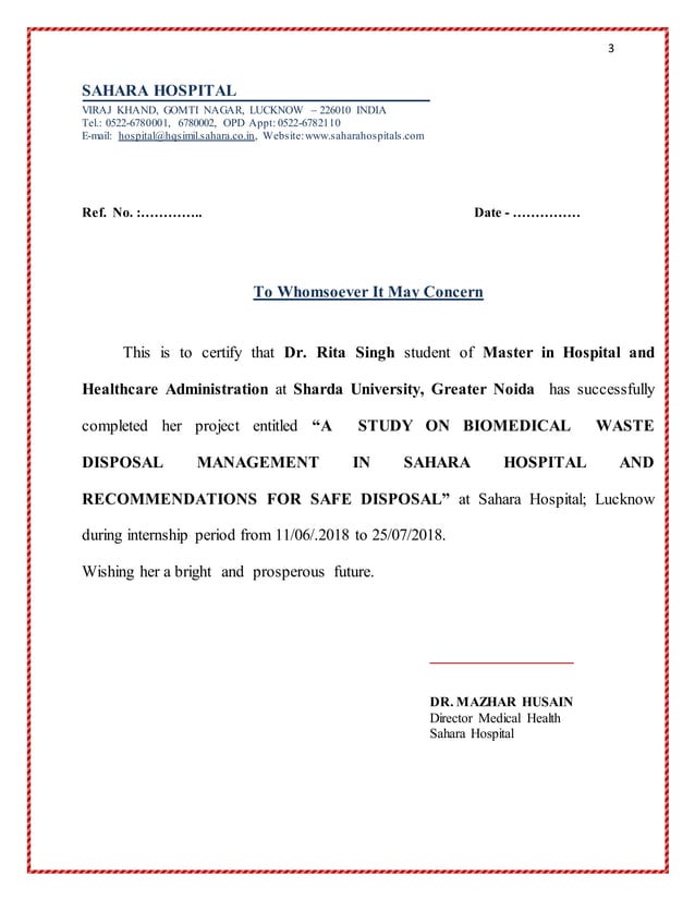 Study on Biomedical waste disposal Management | DOCX | Healthcare ...